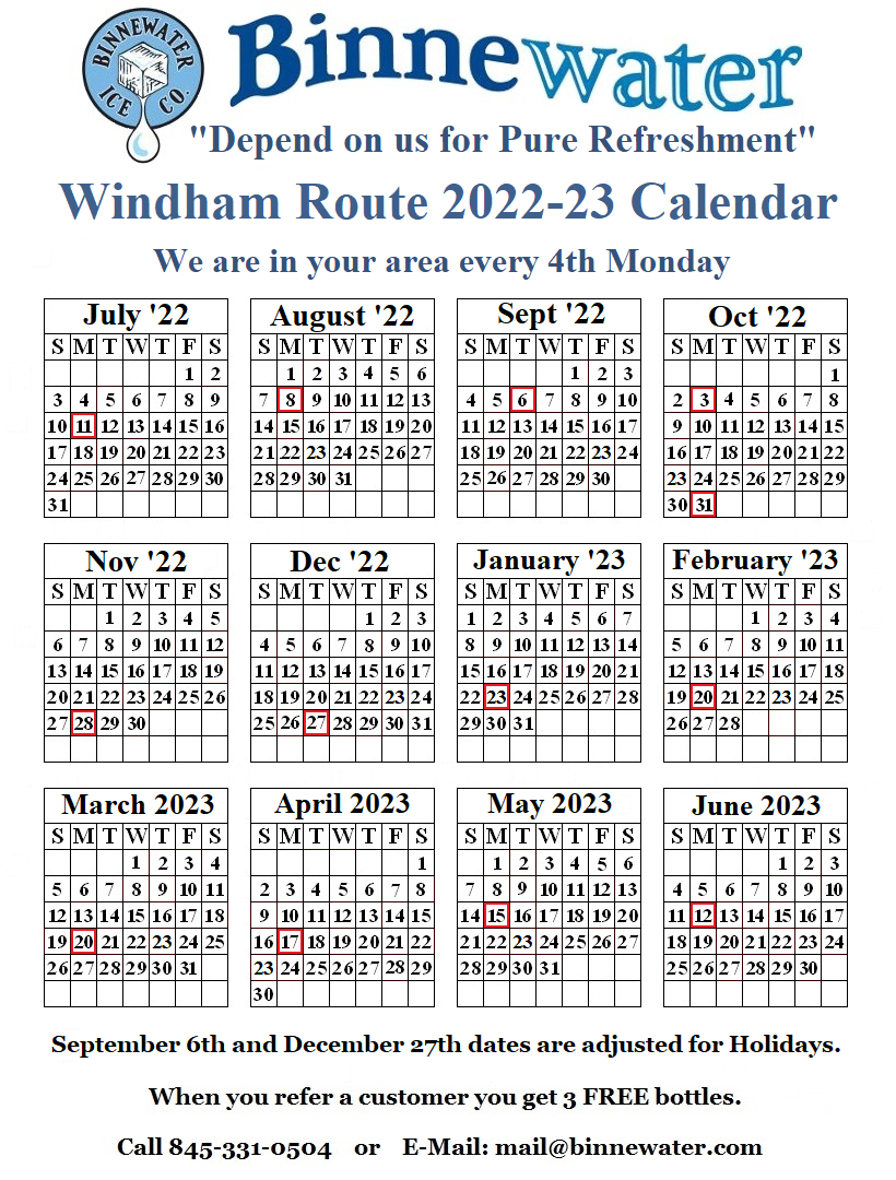 Windham Route | Binnewater Ice Company Inc.